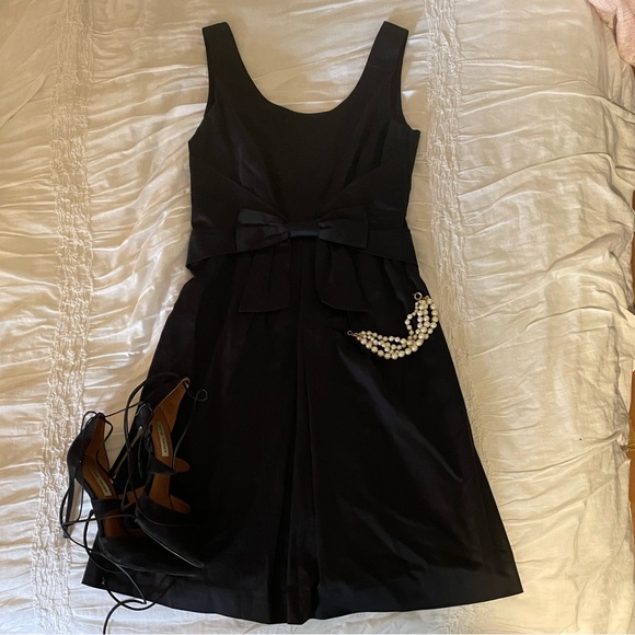 kate spade | Dresses | Kate Spade Jillian Black Bow Fit And Flare Dress ...